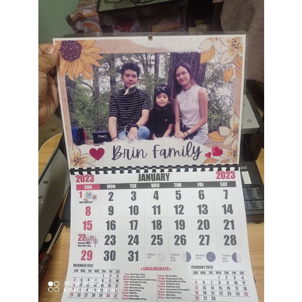 Personalized / Customized Flipped Calendar 2024 | Shopee Malaysia