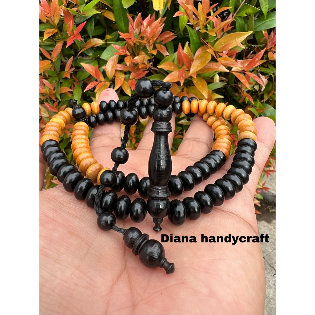 Wooden Prayer Beads Combination of Lucky Moringa Kemuning Secang Flat ...