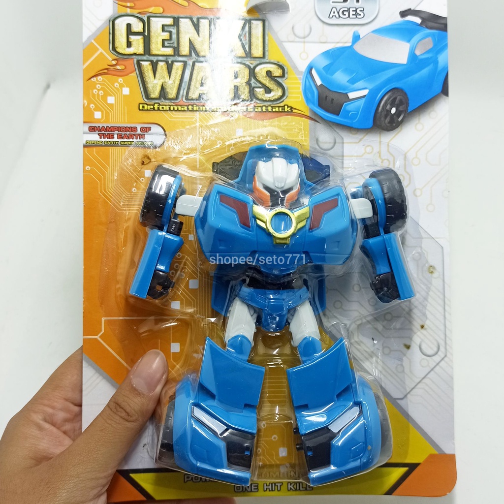 No. 8818b Genki Wars Deformation Attack Car Transforming Robot Children's Toy | Shopee Malaysia
