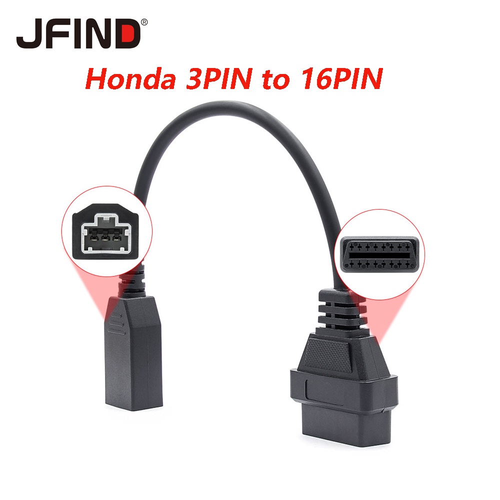 OBD2 Scanner ELM327 3Pin for Honda to 16 pin OBD2 Diagnostic Cable 3 ...
