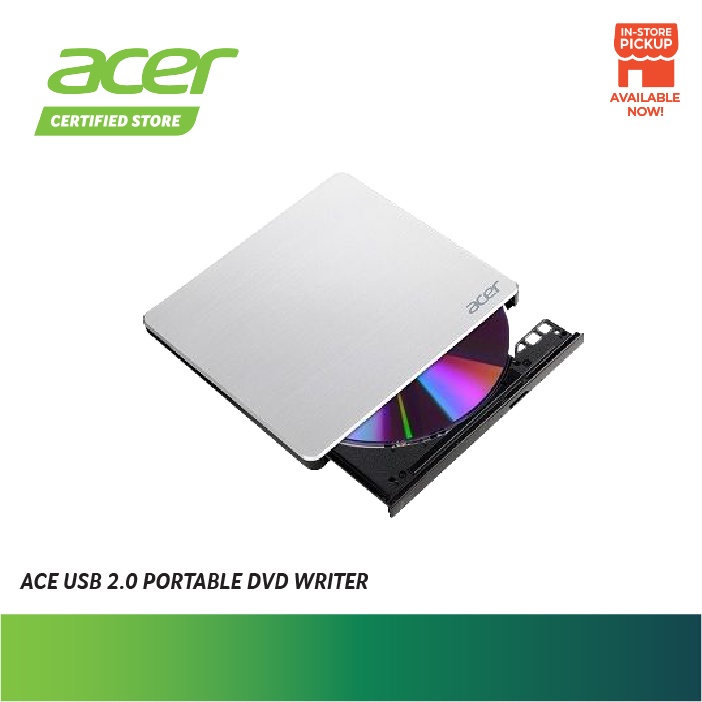 ACER USB2.0 PORTABLE DVD WRITER SILVER SLIM AOD610 | Shopee Malaysia