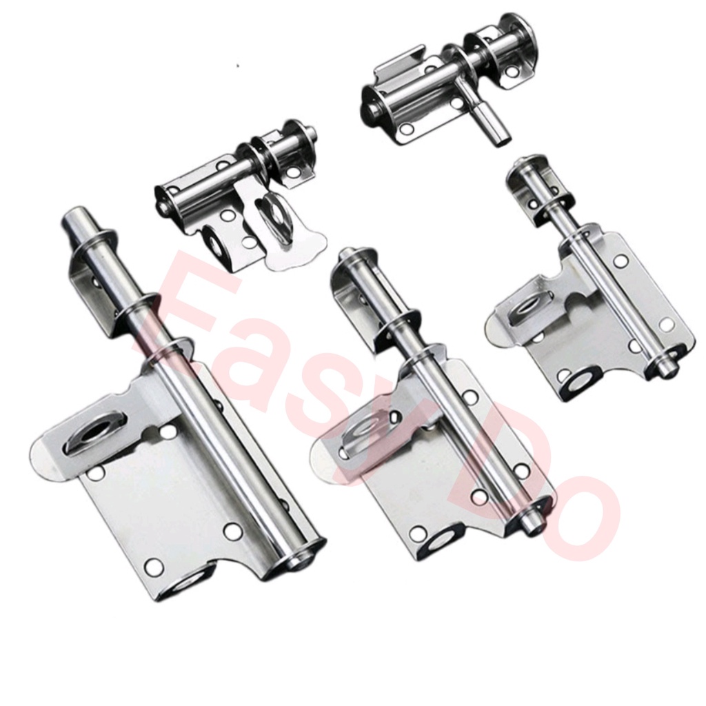 Solid Two Way Door Bolt Security Latch Shed Gate Fence Slug Left Right ...