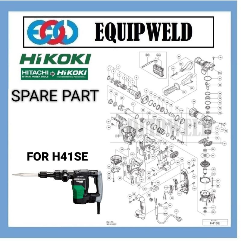 SPARE PART - HIKOKI HITACHI 28A CONNECTING ROD / 66A CRANK COVER FOR ...