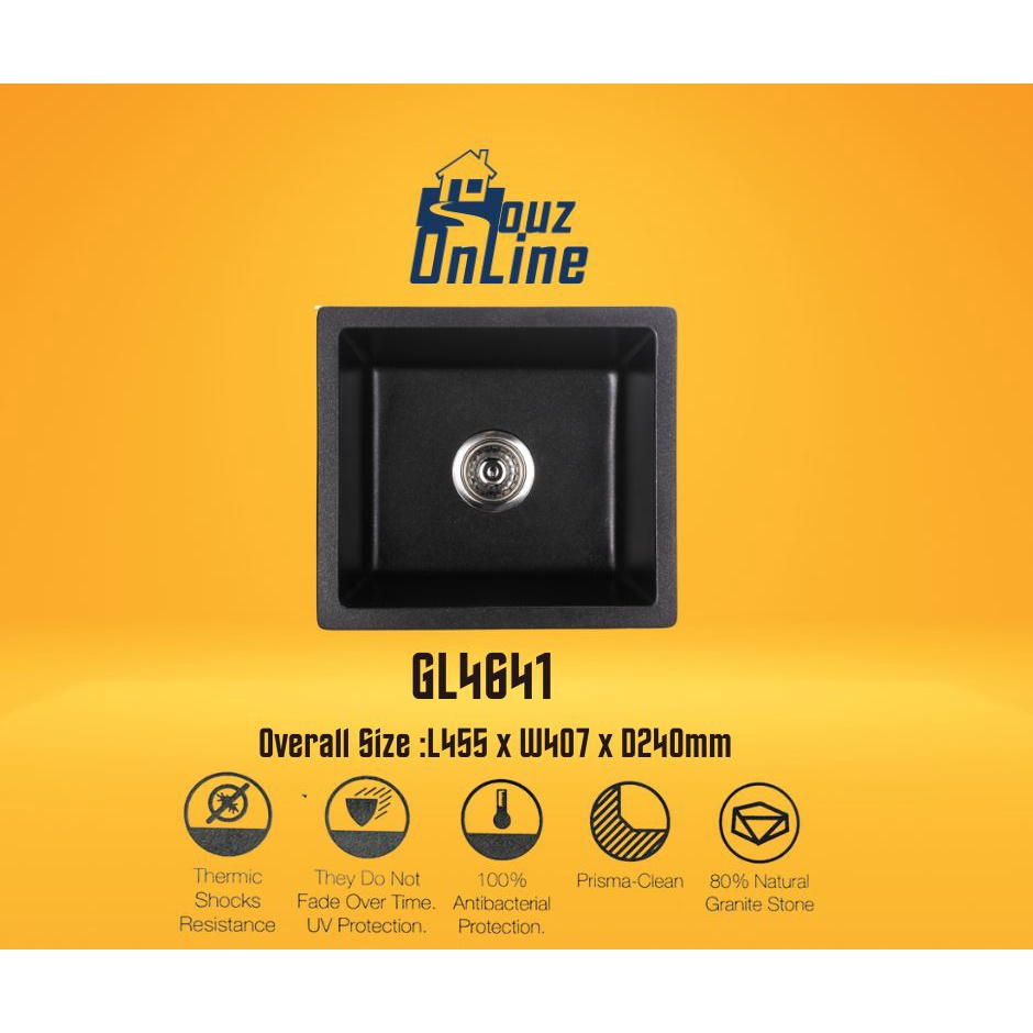 PRIMERA GL4641 SINGLE BOWL GRANITE SINK COME WITH 2 C0LOUR AND SINK ...