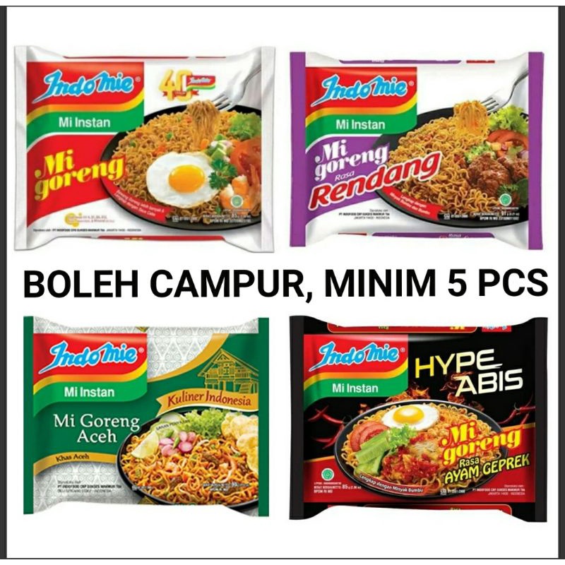 Indomie GORENG ECER/INDOMIE GORENG ACEH/INDOMIE GORENG RENDANG/INDOMIE ...