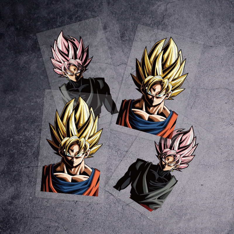 Car Stickers Dragon Ball Z Son Goku Super Saiyan Anime Reflective ...