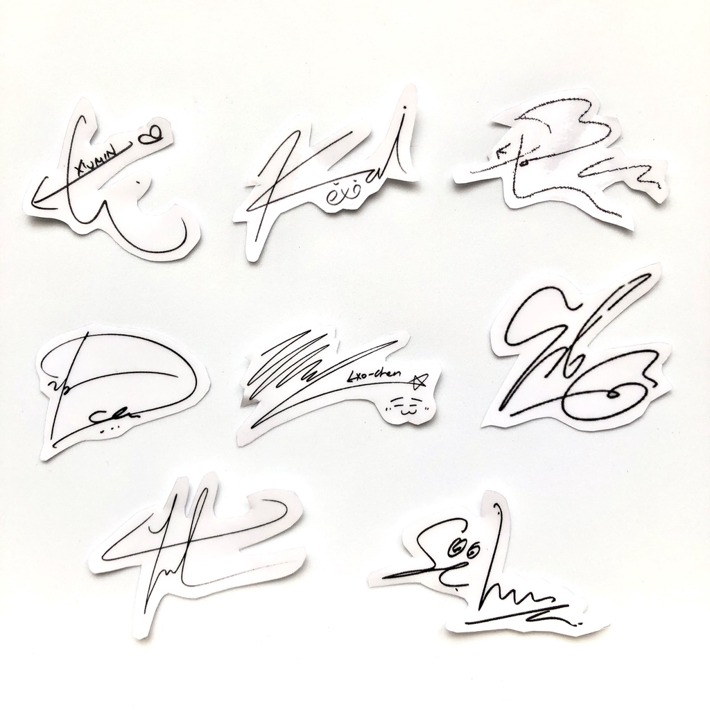 [kstuffind] Exo SIGNATURE STICKER TRANSPARENT TTD TRANSPARENT SIGNATURE ...
