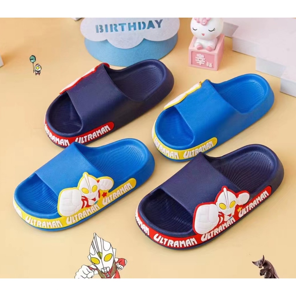 Ultraman Slide Soft Bottom Sandals Selipar Budak Lelaki | Shopee Malaysia
