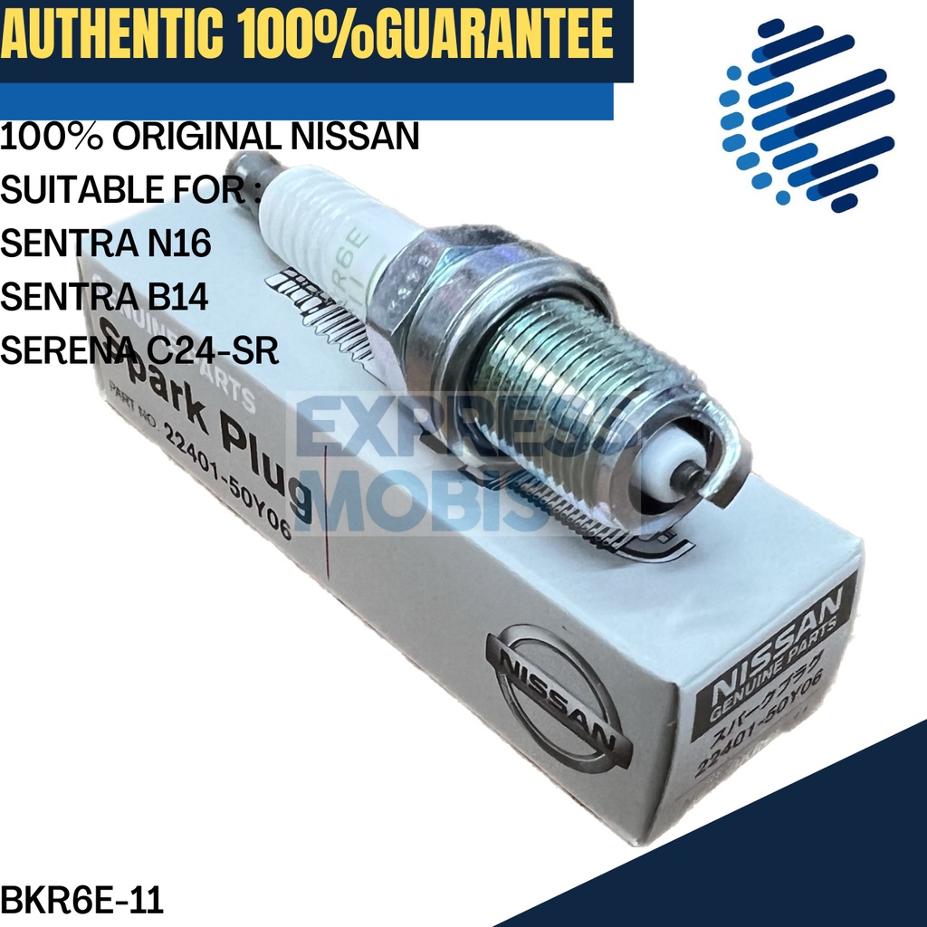 100% ORIGINAL NISSAN SPARK PLUG 22401-50Y06 ( BKR6E-11 ) SENTRA N16 ...