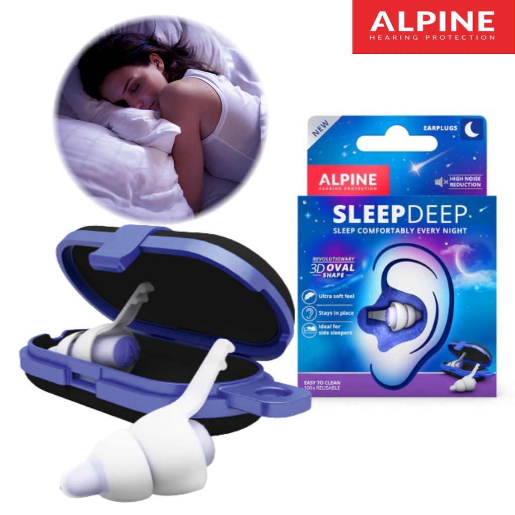 ALPINE Sleep Deep Ear Plug For Sleeping Nois Cancelling Safety Earplugs ...