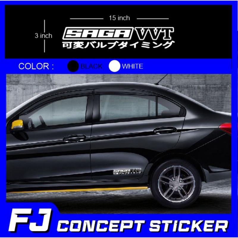 Sticker Saga VVT Japan Side door Left Right ( Set ) | Shopee Malaysia