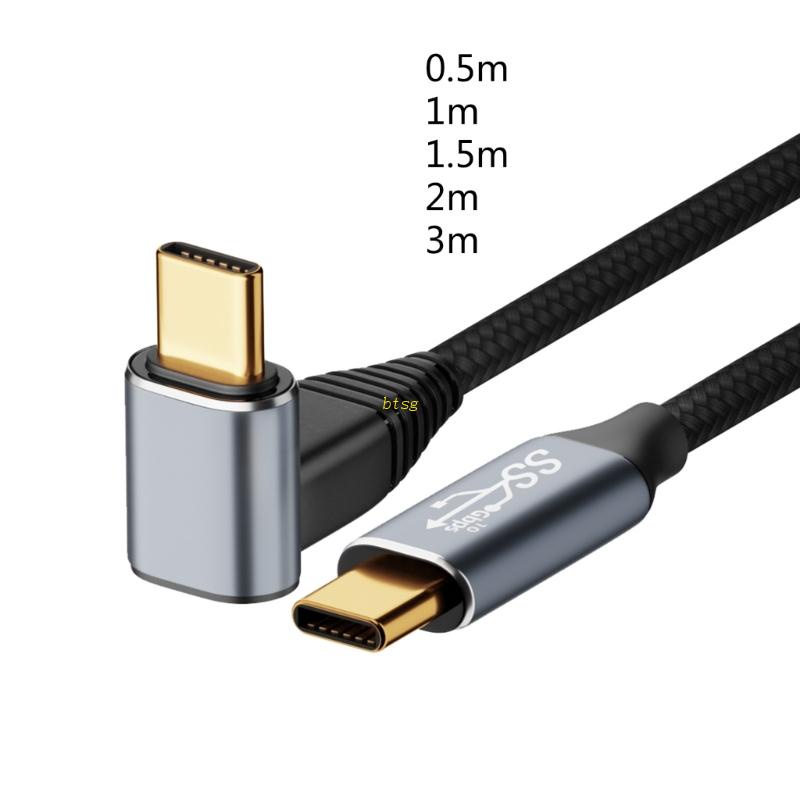 BT 90 Degree Type-C To Type C Data Line Male-Male Fast Charging Cable ...