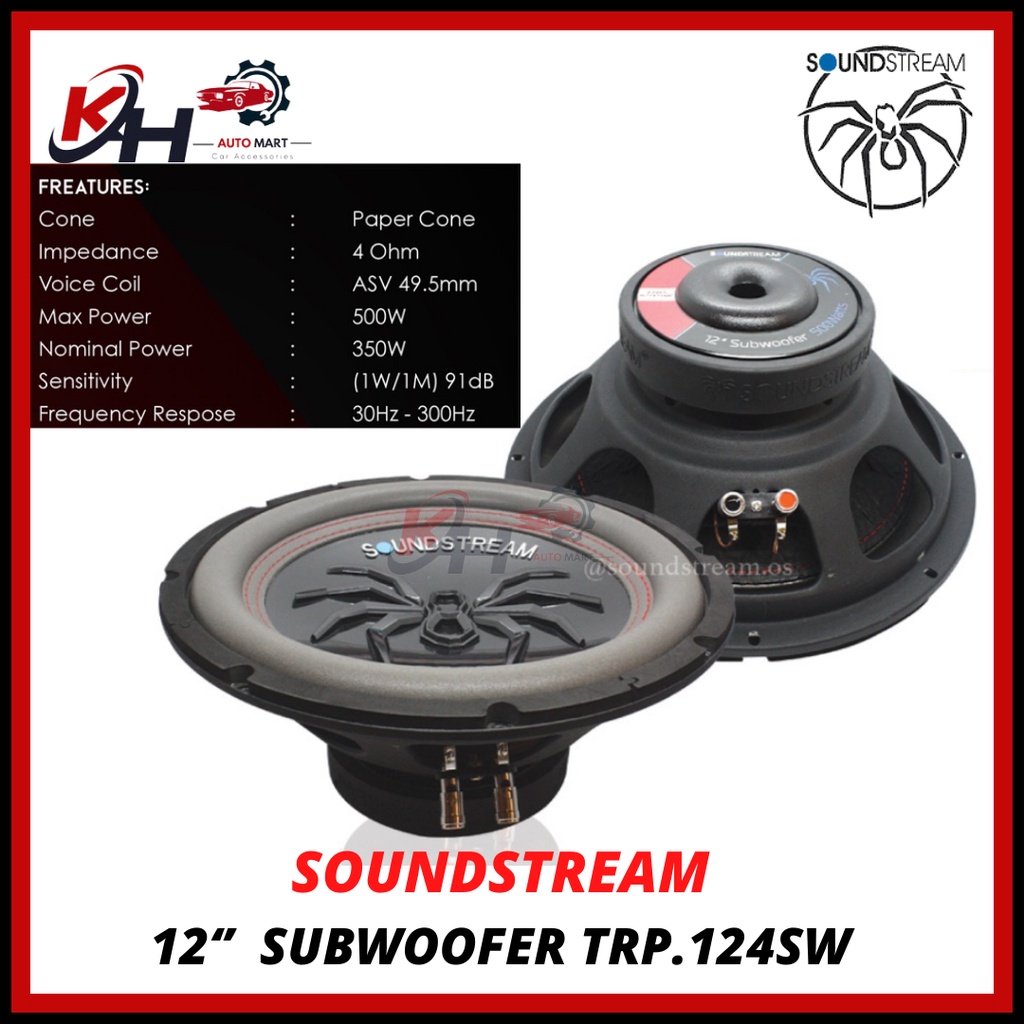 12'' ★ Soundstream ★ High Power Single Voice Coil Troupe Series ...