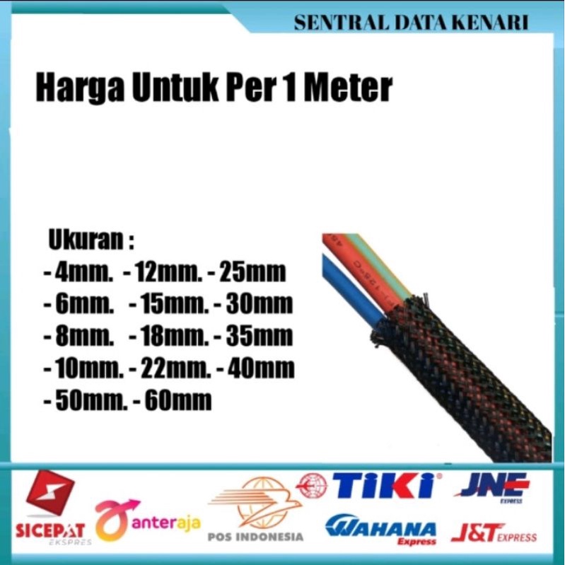 Sleve / sleeving Cable / snake skin / Cable wrapping size 6 MM | Shopee ...