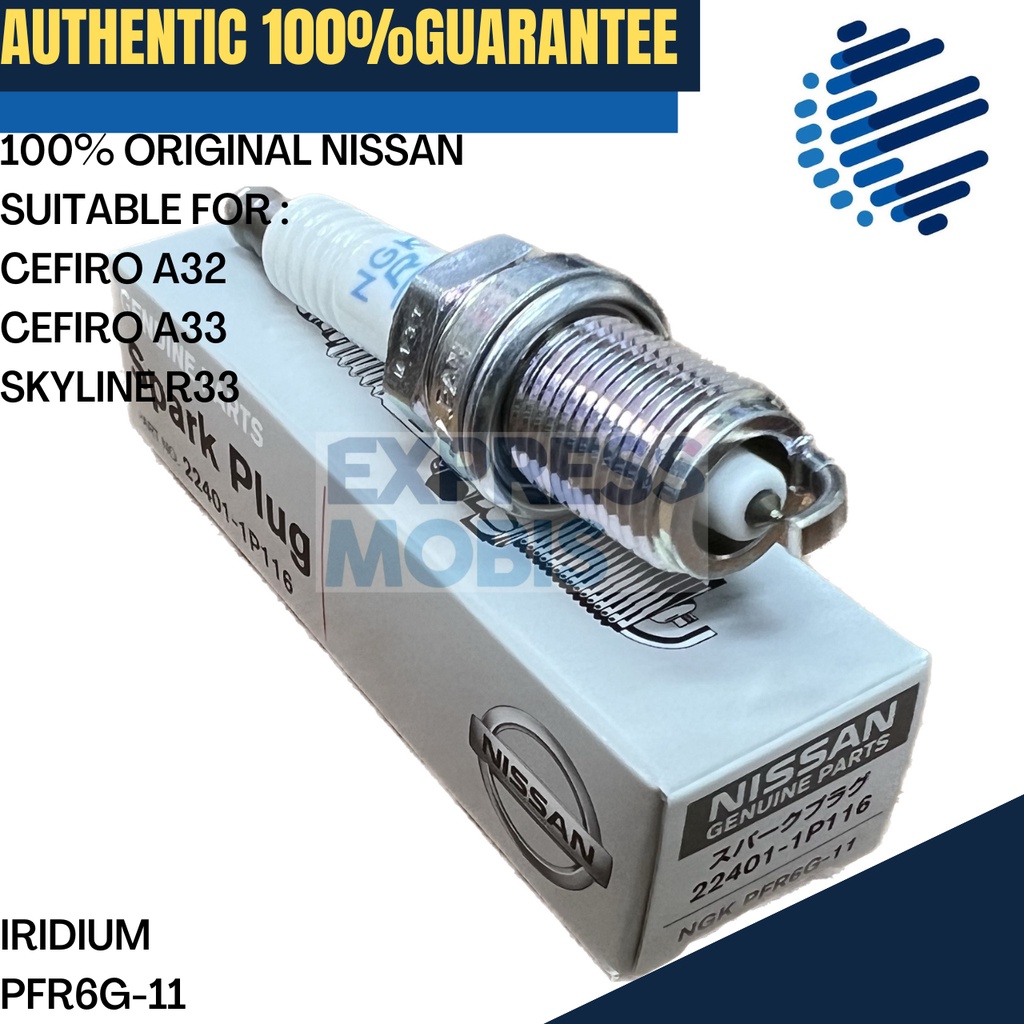 100% ORIGINAL NISSAN SPARK PLUG 22401-1P116 IRIDIUM ( PFR6G-11 ) CEFIRO ...