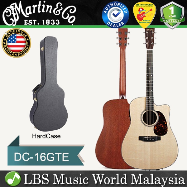 Martin DC-16GTE Dreadnought Cutaway Solid Spruce Top Acoustic Electric ...