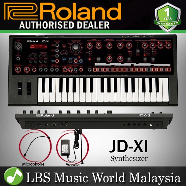 Roland JD-XI 37 Key Interactive Analog Digital Crossover Synthesizer ...