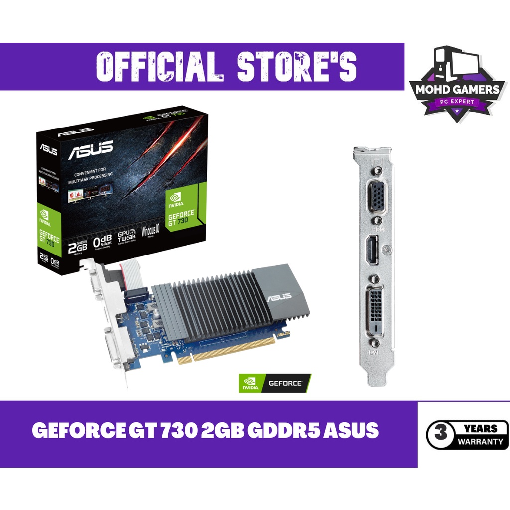 ASUS GEFORCE GT 730 2GB GDDR5 | Shopee Malaysia