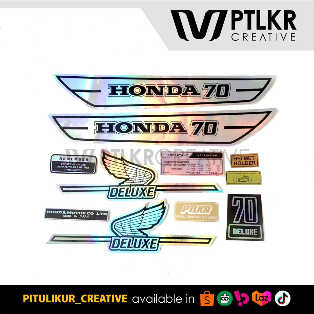 Honda C70 Hologram Sticker Striping | Shopee Malaysia