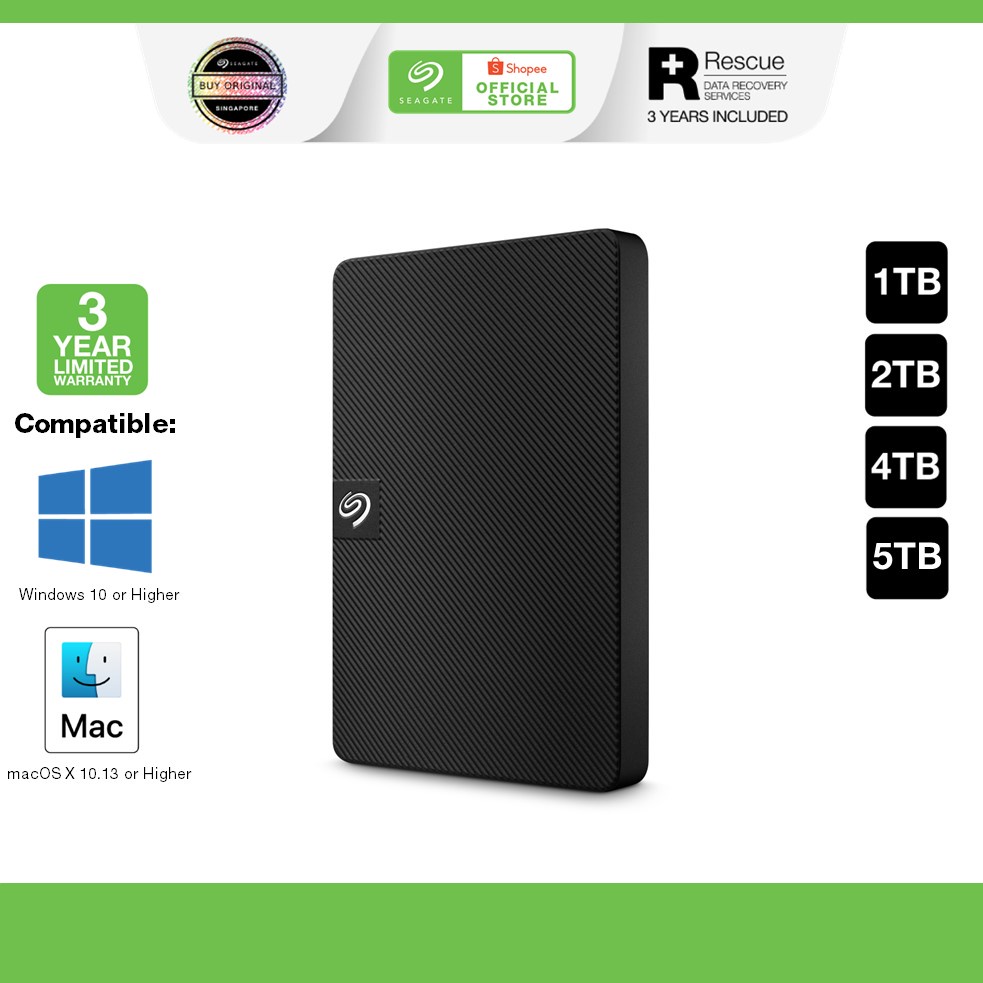Seagate Expansion Portable External Hard Disk HDD Hard Drive USB 3.0 (5TB/4TB/2TB/1TB) | Shopee ...
