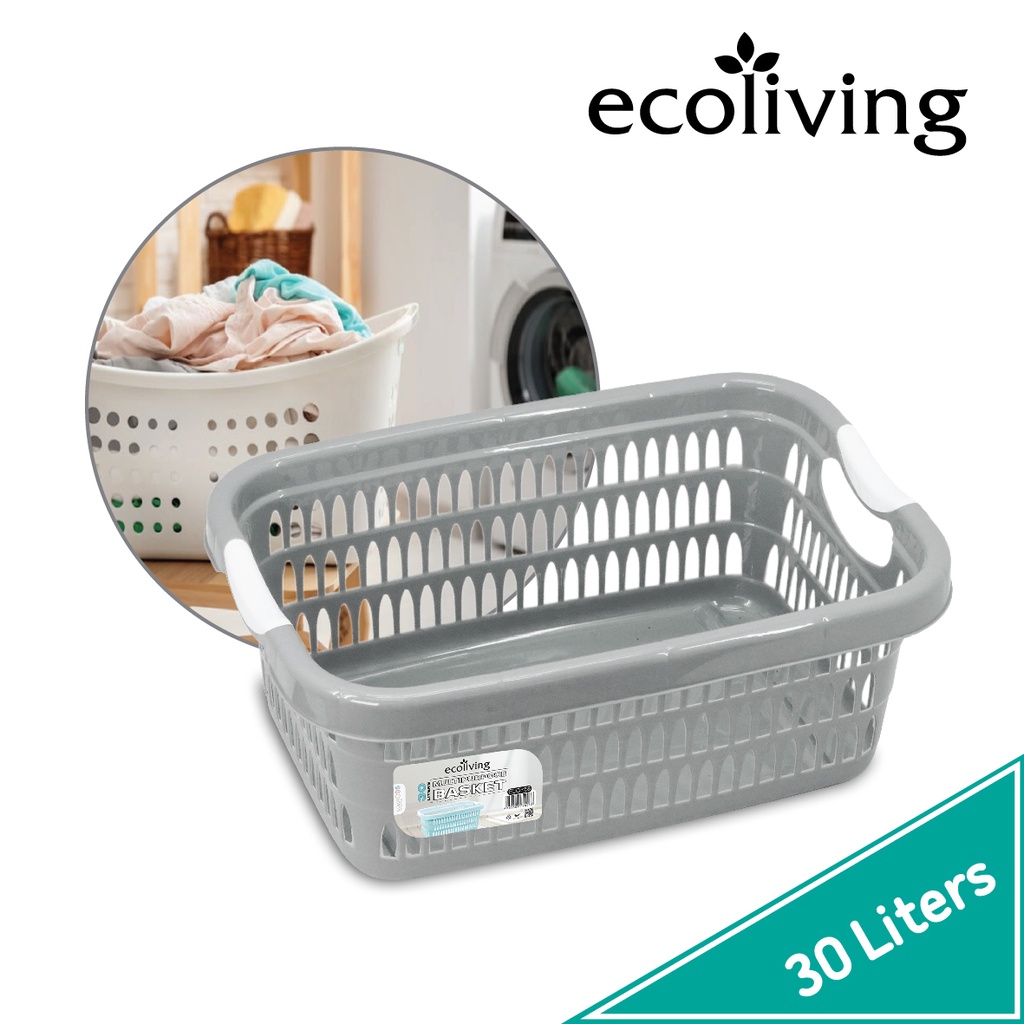 ECO LIVING 12,20,30 Liters Multi-Purpose Rect. Laundry Basket With ...