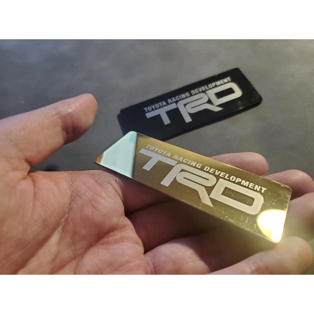 TRD Logo Stainless Steel Part Car Spoiler Badge Emblem Logo for Toyota ...