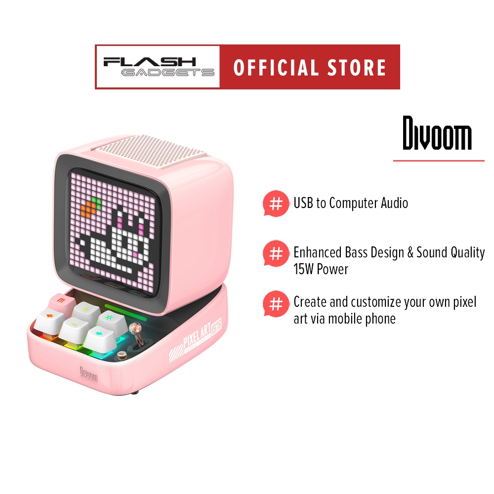 Divoom Ditoo Pro Retro Pixel Art LED Bluetooth Speaker | Shopee Malaysia