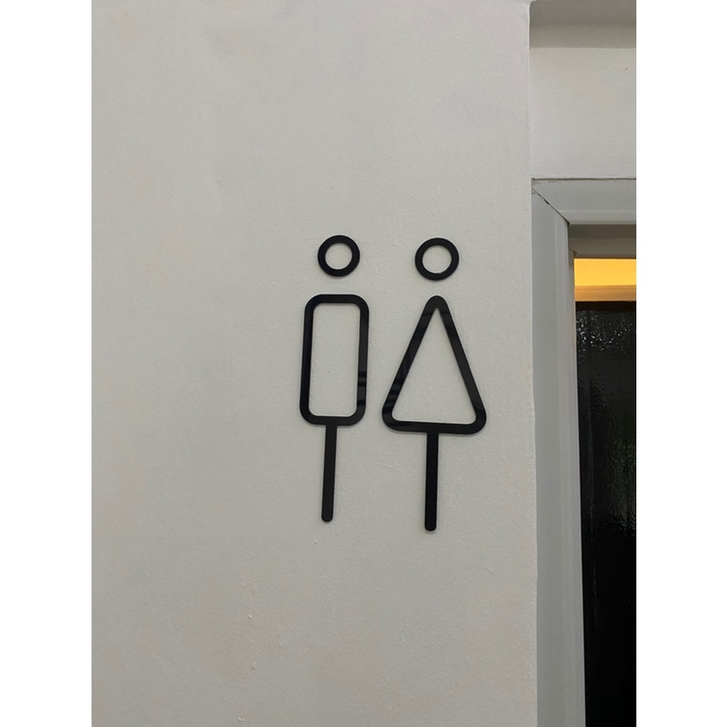 Acrylic Toilet Sign Board Appears Direct | Room Marker Sign | Shopee ...