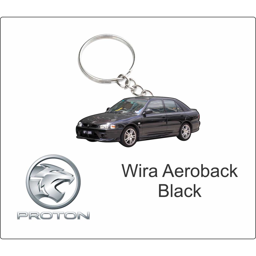 proton wira black aeroback 2D KEYCHAIN | Shopee Malaysia