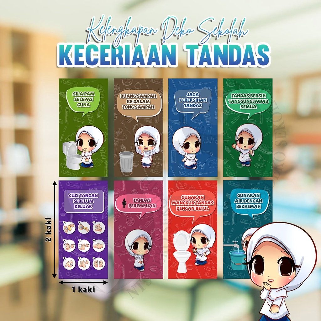 💧1 DAY SHIP💧 Set Keceriaan Tandas Perempuan / Hiasan Tandas (TEBAL ...