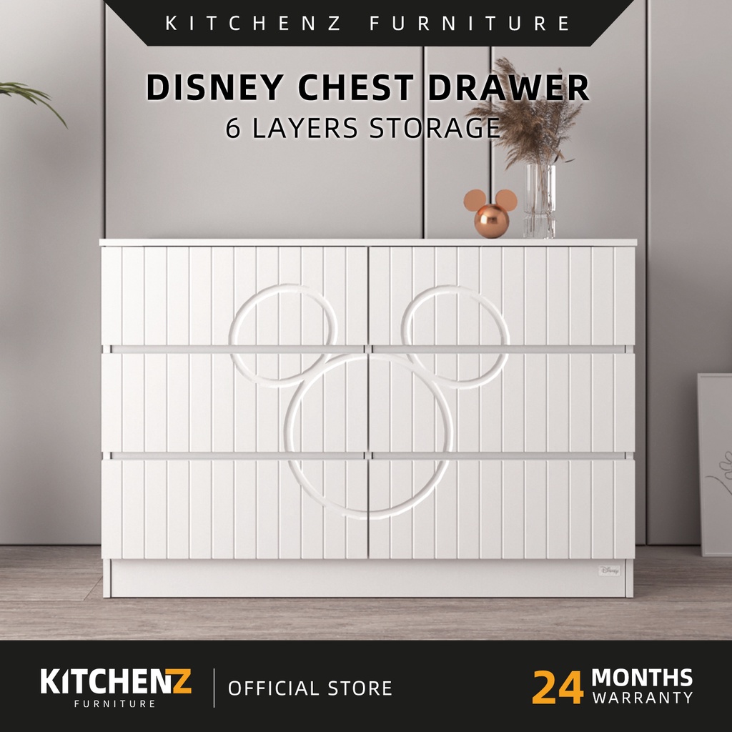 KitchenZ Sabah x Disney Series 6 Layer Chest Drawer 3D Concave-Convex ...