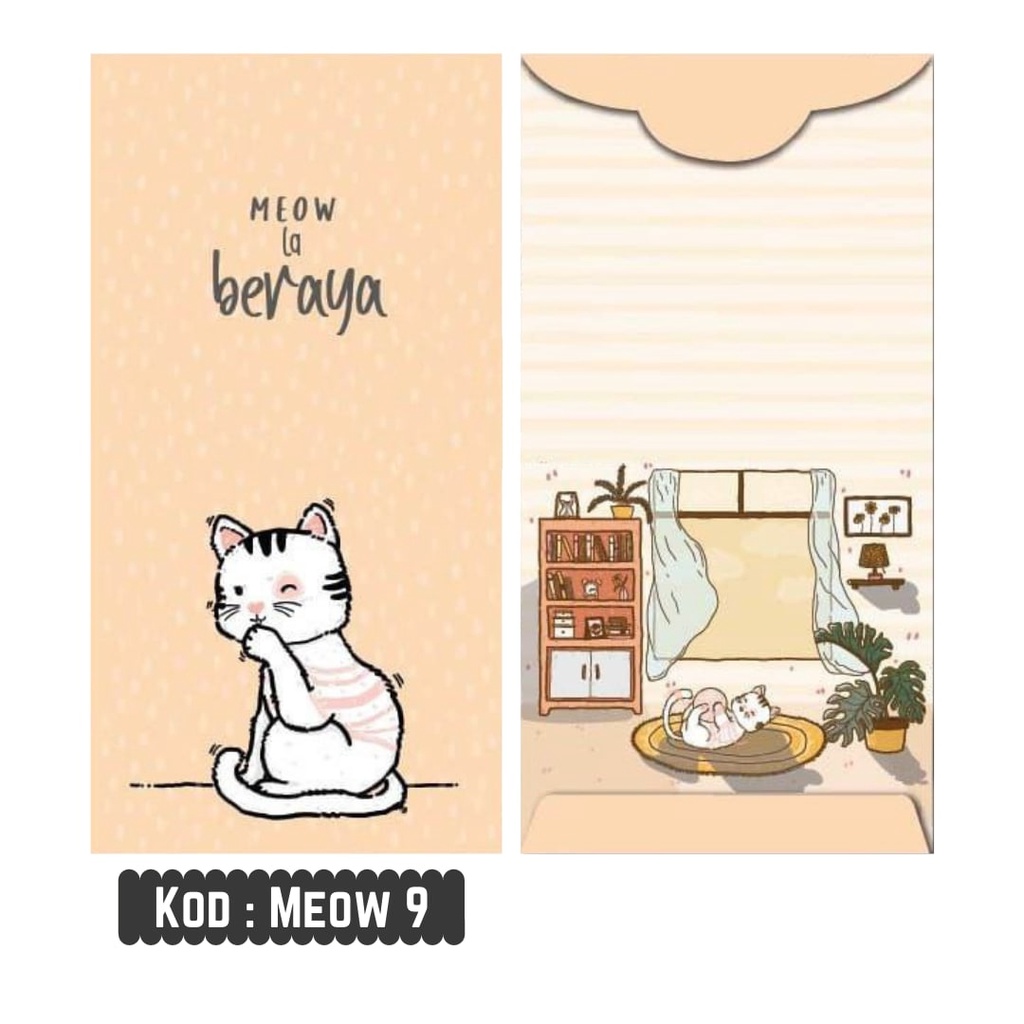 Kucing Meow Cat Dino Animal| Sampul Raya Sampul Duit Raya Money Packet ...