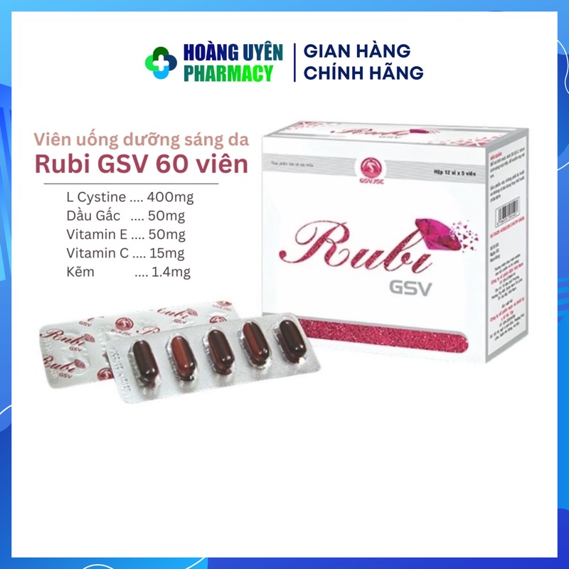 Rubi GSV skin brightening pills - Box of 60 pills | Shopee Malaysia