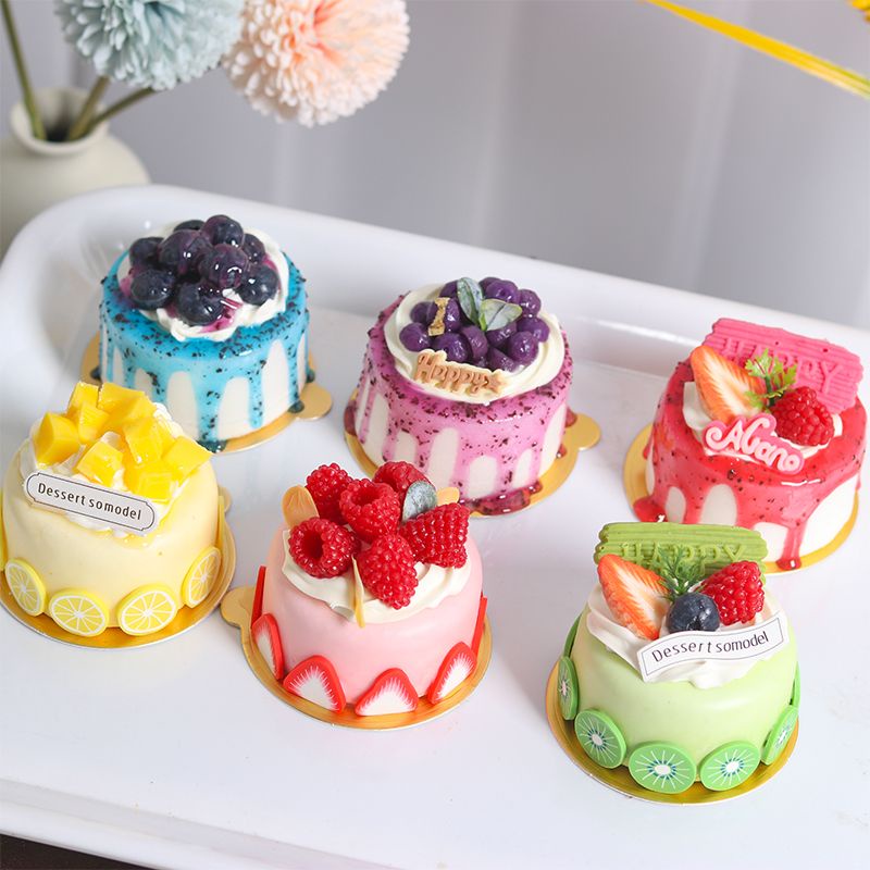 Simulation Small Cake Model Ice Cream Fruit Foam Cake Cute Display ...