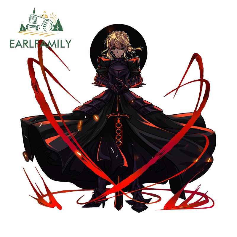 EARLFAMILY 13cm x 12.5cm El Dabi Anime Car Sticker Sunscreen Motorcycle ...