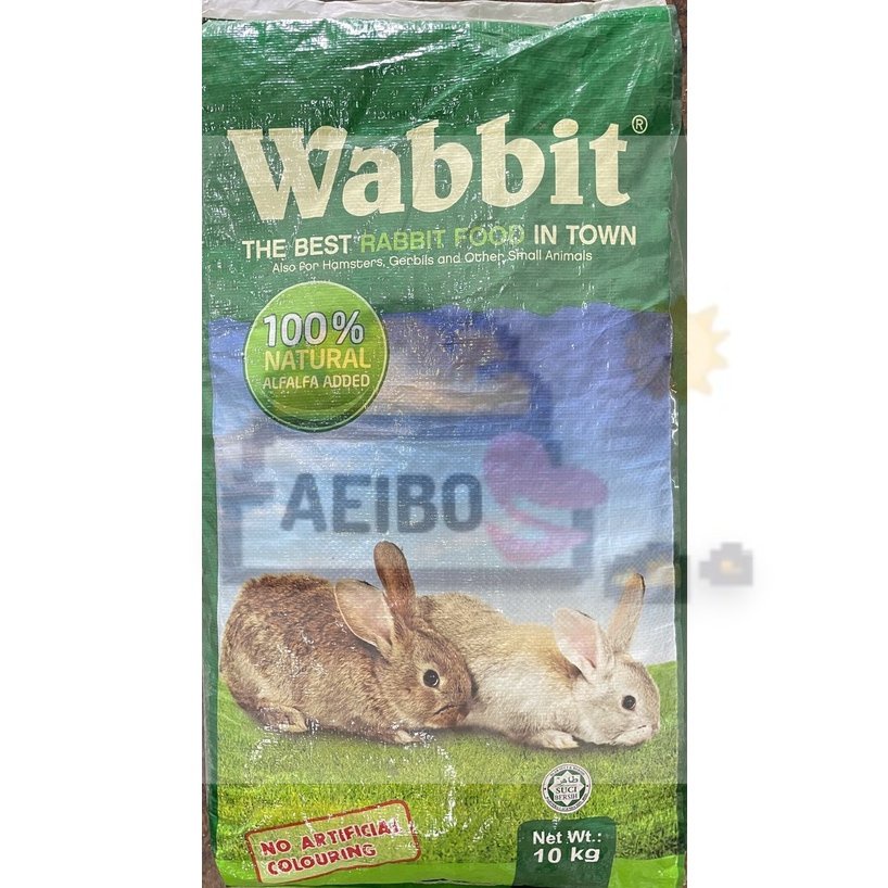 WABBIT [10Kg] Dry Rabbit Bunny Food Makanan Arnab Hamsters Gerbils 100% ...