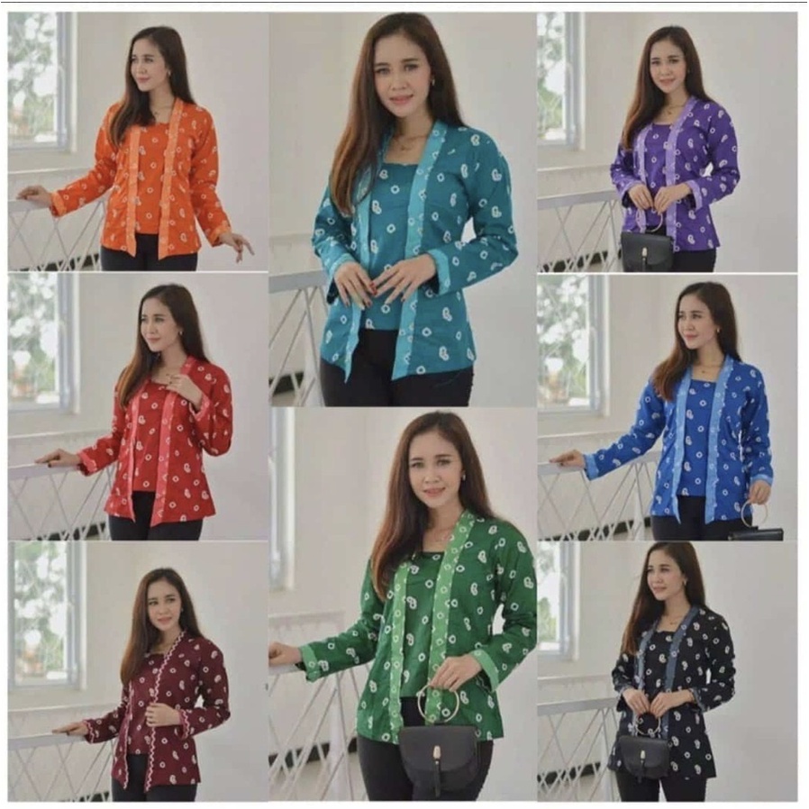 PUTIH MERAH 12 Colors Red and White New Kutu Blouse Batik Jumputan Ada ...