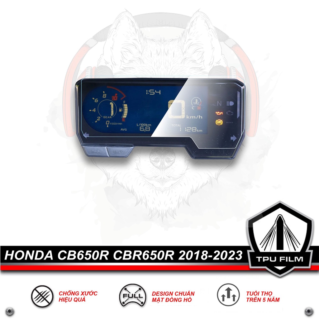 Ppf TPU sticker protects the dashboard of CB650R CBR650R 2018 to 2023 ...