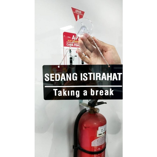 HITAM Signage Are Resting | Break Break Break Elegant black Acrylic ...