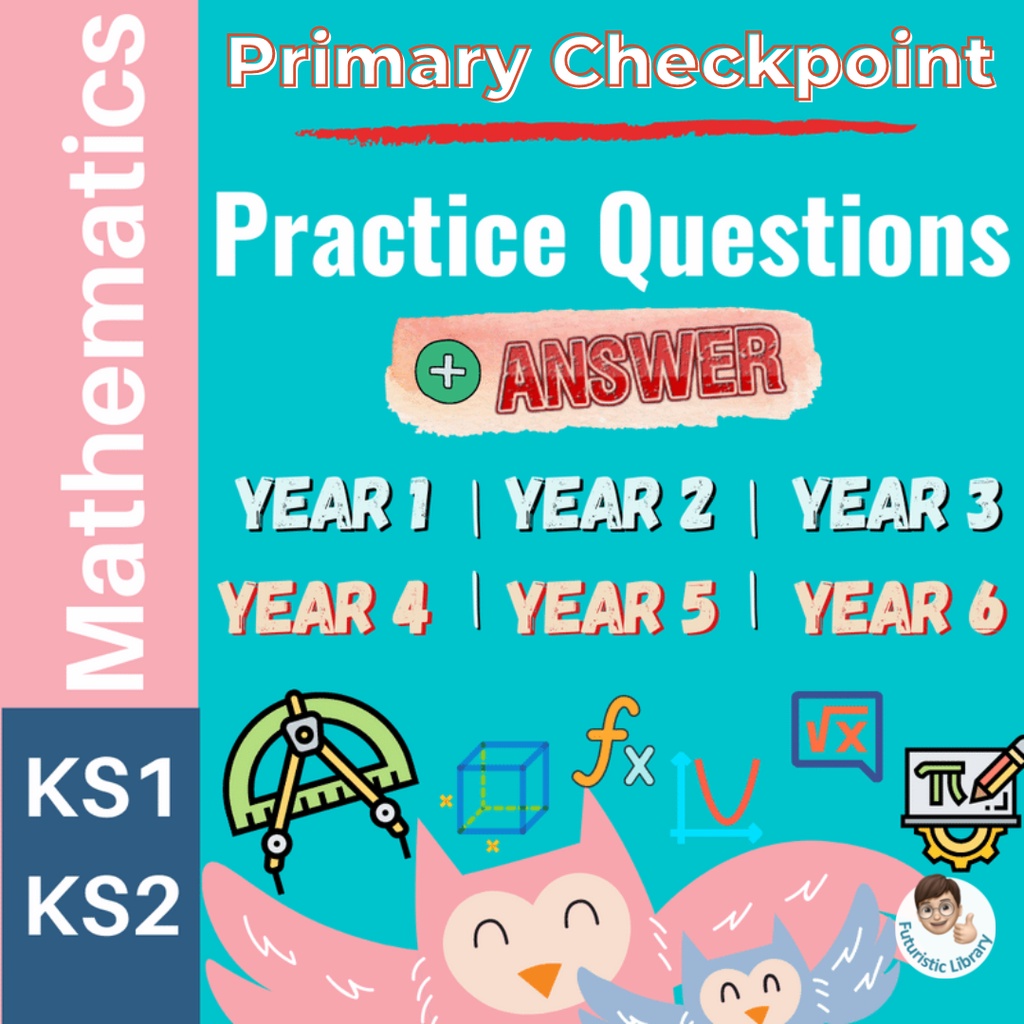 1🅿 KS1 & 2 Primary Checkpoint Mathematics | Practice Questions + Answer |Year 1 Year 2 Year 3 ...