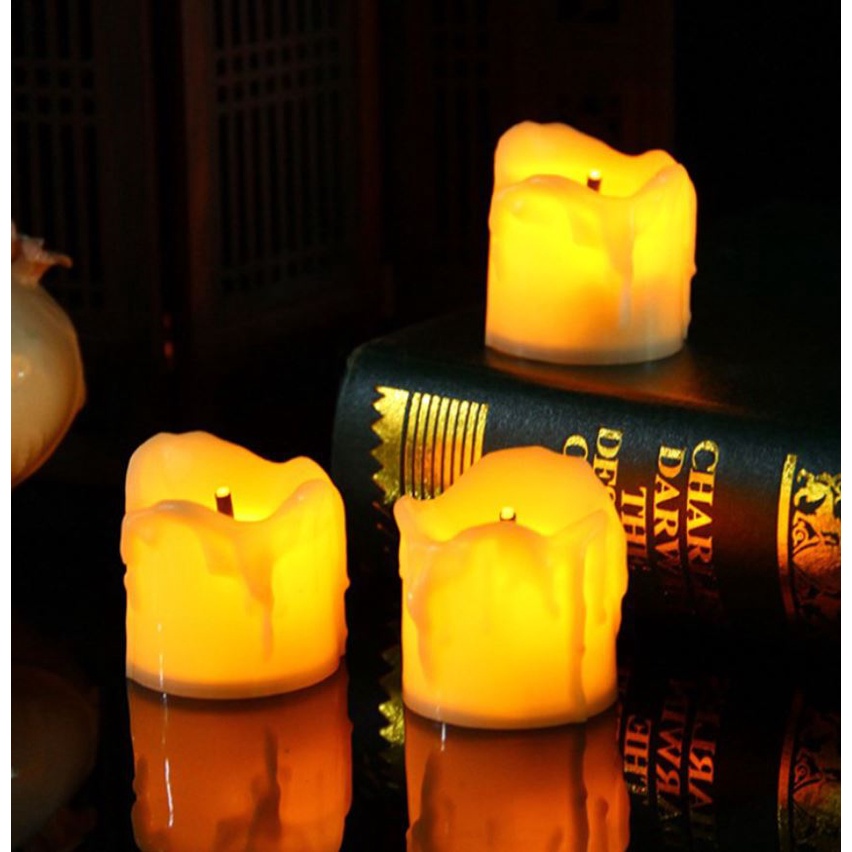 1pc LED Electric Battery Powered Tealight Candles Warm White Flameless ...