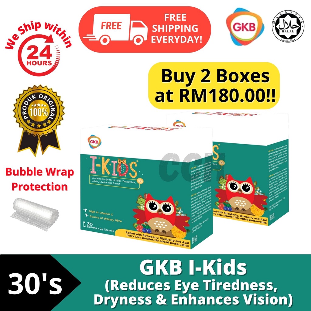 GKB I-Kids -30's (Enhances Vision, Reduces Eye Tiredness & Dryness ...