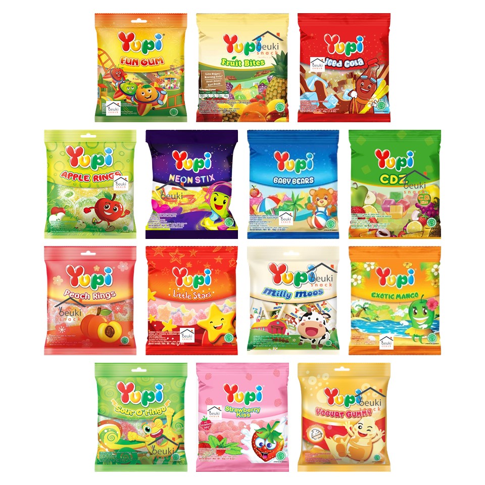 Yupi Soft Jelly Candy Big Sachet Packaging Various Variants Choose A ...