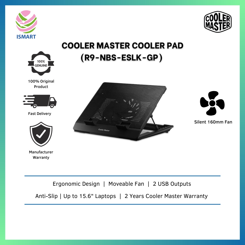 Cooler Master Cooler Pad Notepal Ergostand Lite Notebook (R9-NBS-ESLK ...
