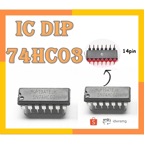 74hc03 dip IC 7403 quad 2-input NAND gate 74hc03 74HC03N dip | Shopee Malaysia