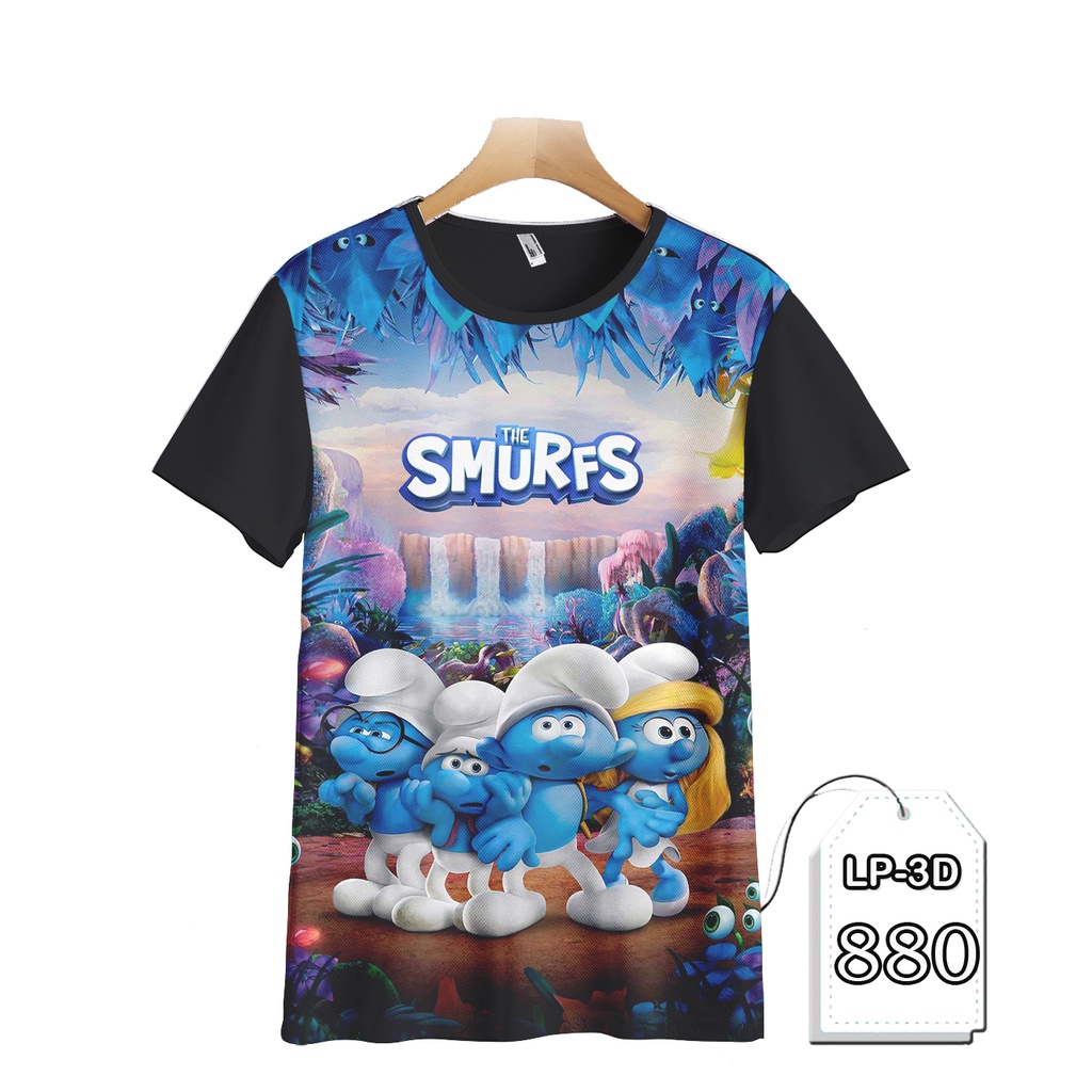 The Smurfs T-Shirt 3D Printing Animated Cartoon Children's Clothes LP3D ...