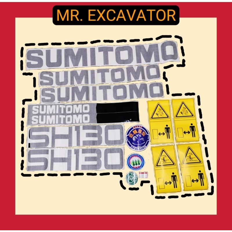 Sumitomo SH SH130 SH130-5 SH130A5 Excavator Sticker Mesin Stiker ...