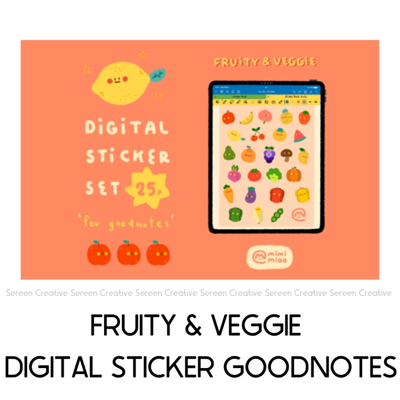 DS18 Fruity & Veggie Digital Sticker Goodnotes | Shopee Malaysia