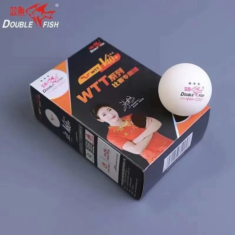 (Ready Stock) New 2022 Double Fish WTT Official Table Tennis Ball 3 Star V40+ 6 Balls per box ...