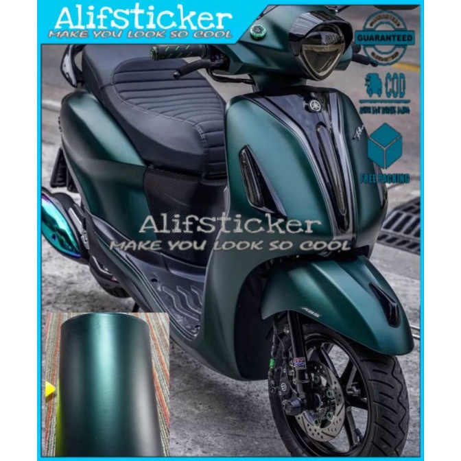 HIJAU Skotlet Army Green Sticker Doff Metallic Dark Green Motorcycle ...